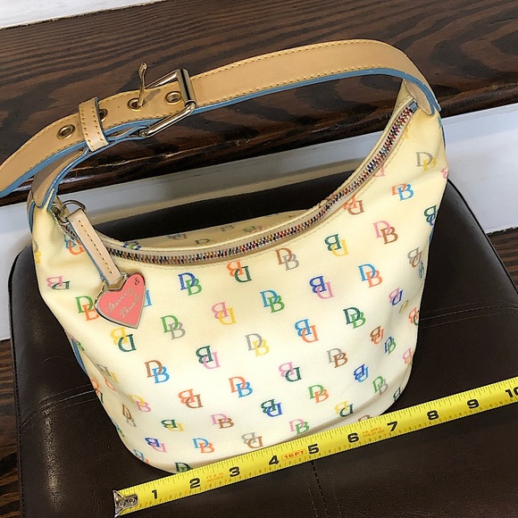Dooney & Bourke | Bags | Dooney Bourke Rainbow Monogram Logo Leather ...